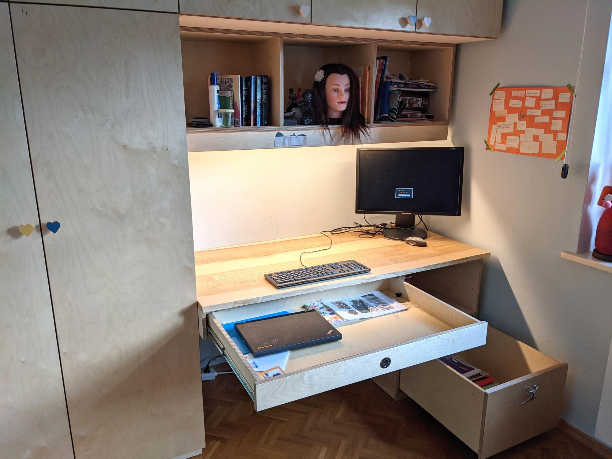 Faszinierend Schrank Mit Arbeitsplatz Fotos